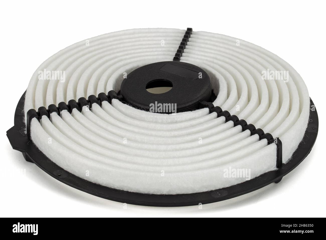 Car air filter, isolated on white background Stock Photo - Alamy