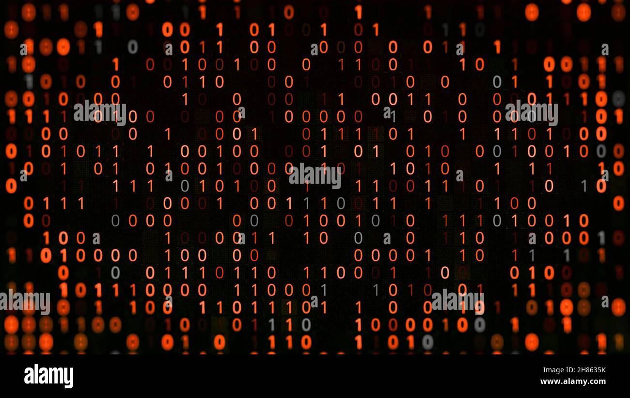 Hacking Program With Binary Code Animation Detection Of Virus In Computer System With Binary