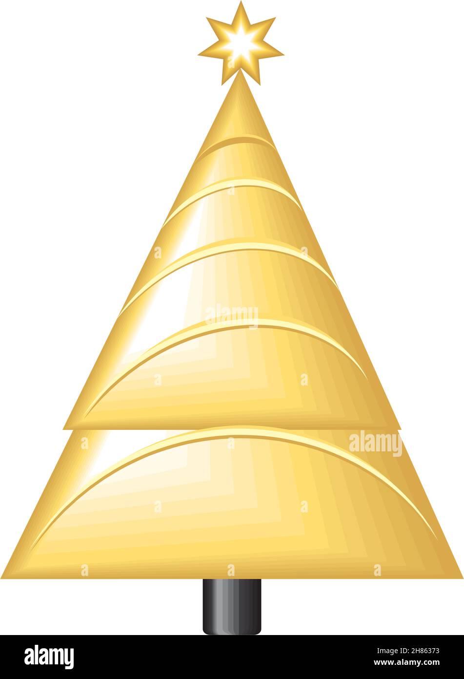 christmas gold tree Stock Vector Image & Art - Alamy