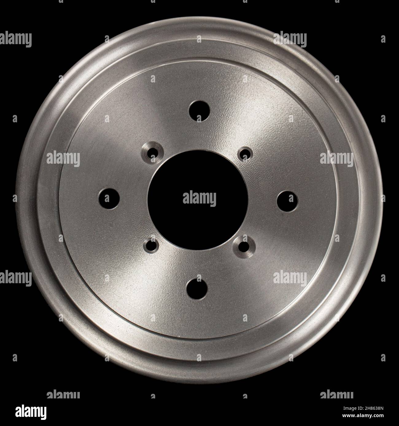 Rear car brake drum, isolated on black background Stock Photo - Alamy