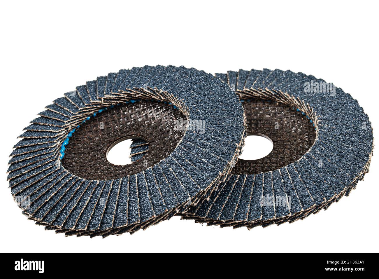 Abrasive flap disc, isolated on white background Stock Photo - Alamy