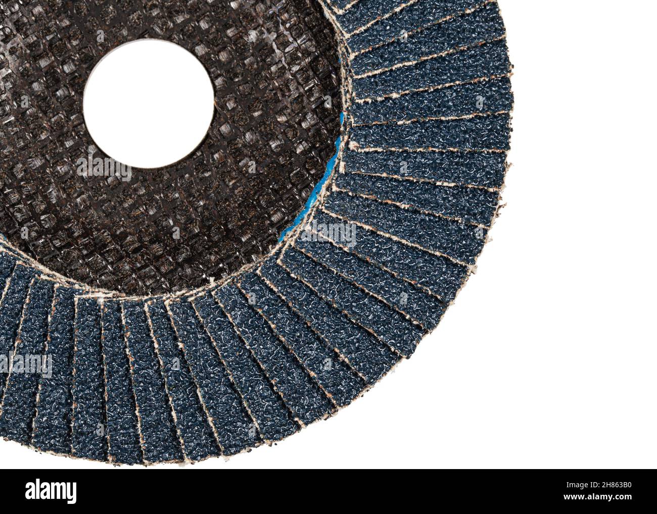 Abrasive flap disc, isolated on white background Stock Photo - Alamy