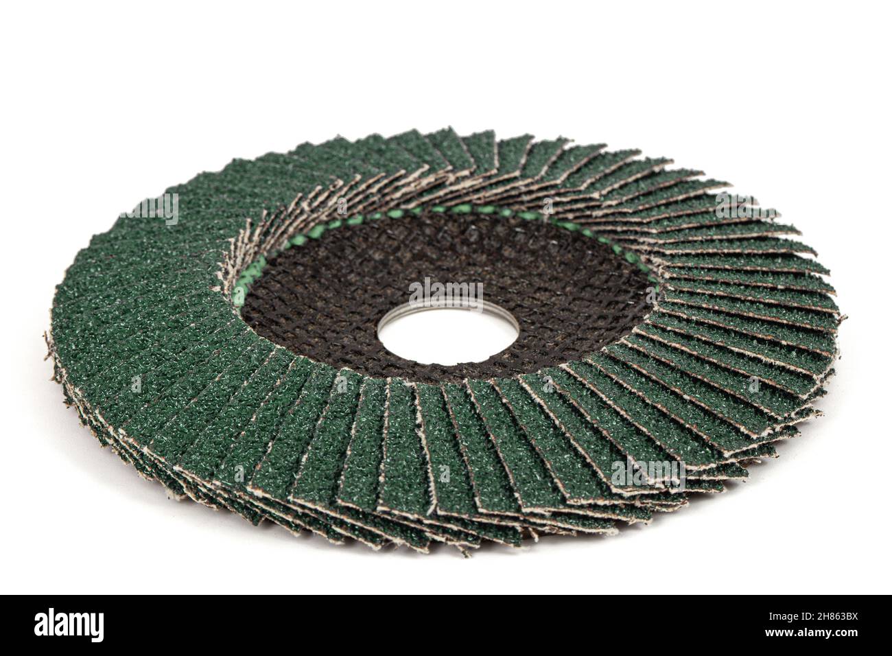 Abrasive flap disc, isolated on white background Stock Photo - Alamy