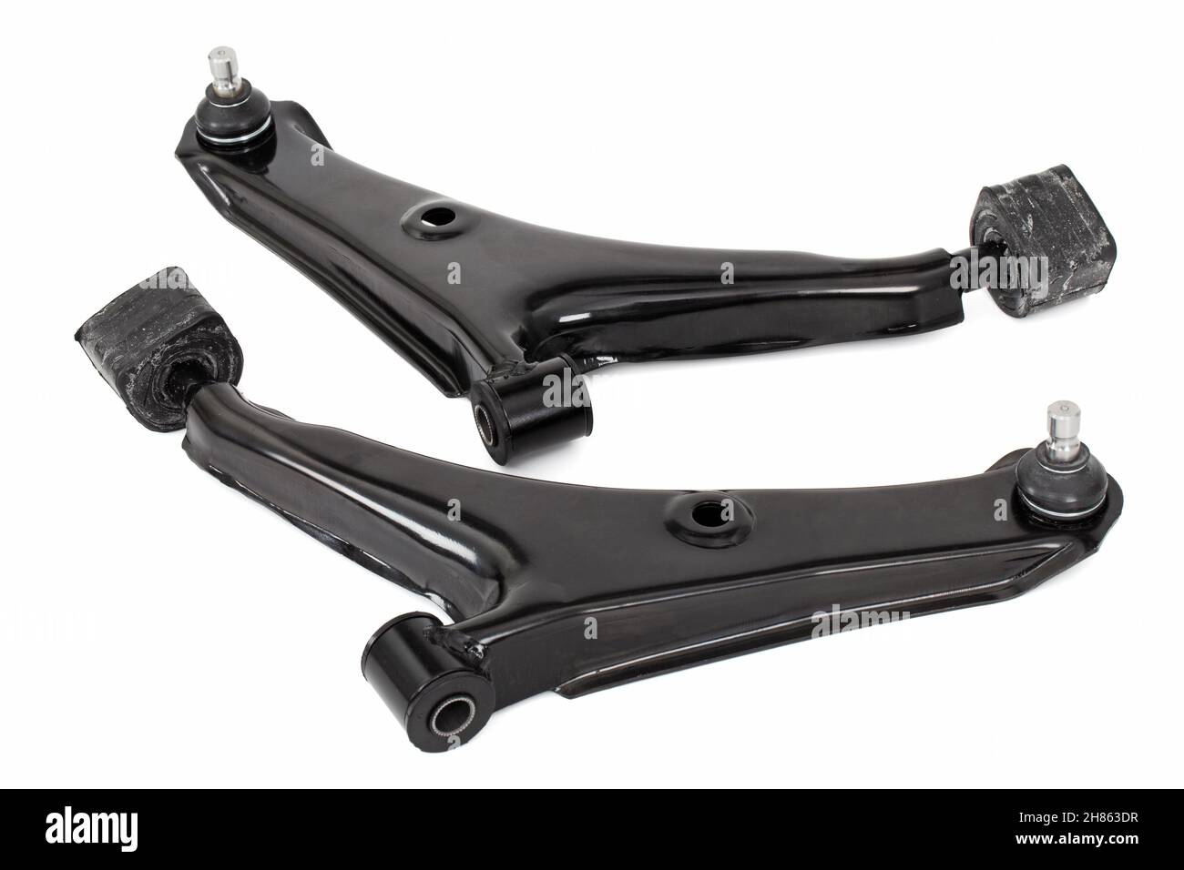 New suspension lower control arm of a vehicle, isolated on white ...