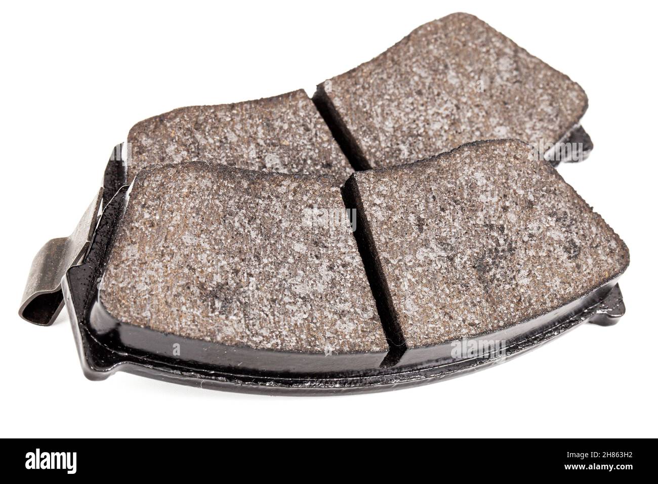 Automotive brake pads, Isolated on white background Stock Photo - Alamy