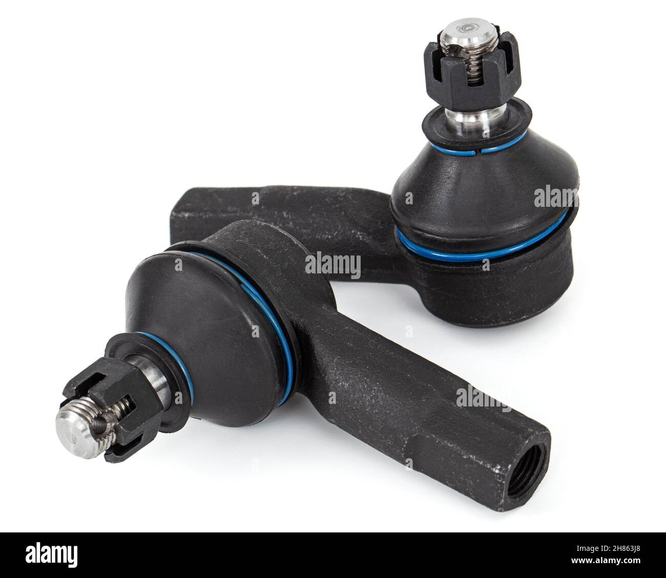 Tie rod end, steering tie rod end, car spare parts, isolated on white ...