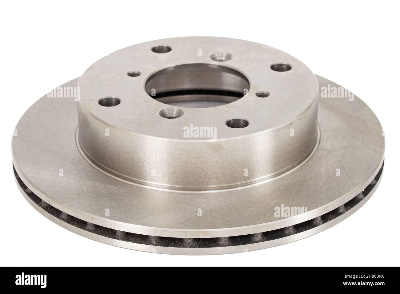 Ventilated car brake disc, isolated on white background Stock Photo - Alamy