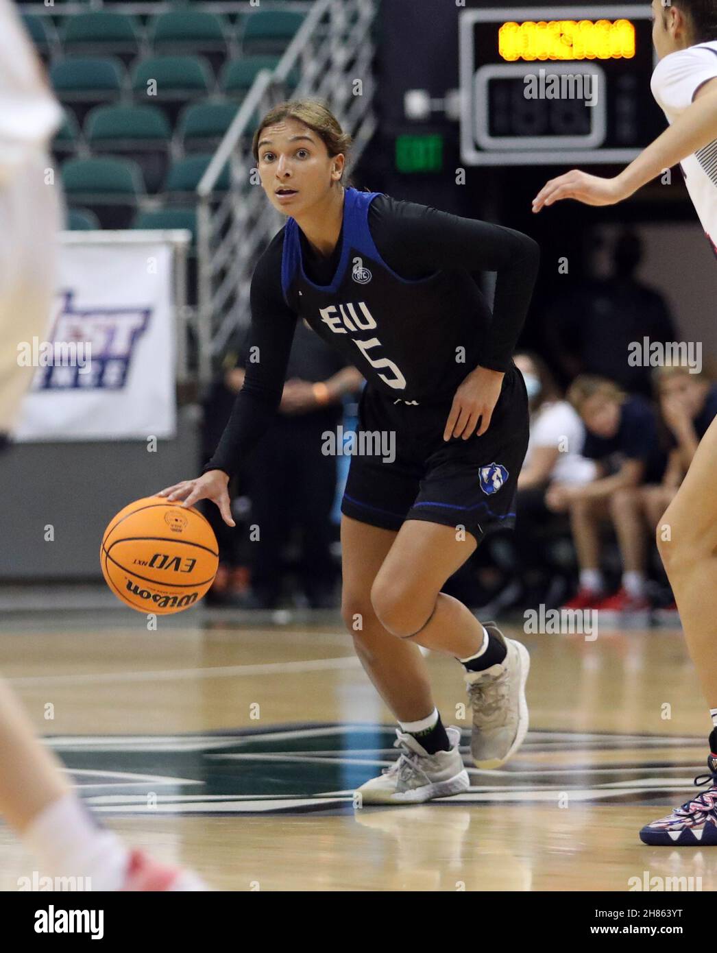 November 27, 2021 - Eastern Illinois Panthers guard Jacqueline Maulucci ...