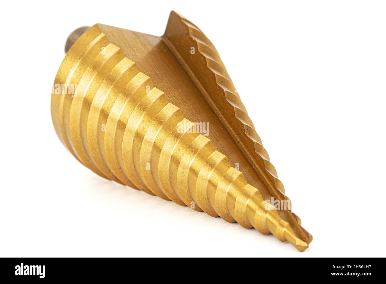 Conical step drill for drilling holes of different diameters, isolated ...