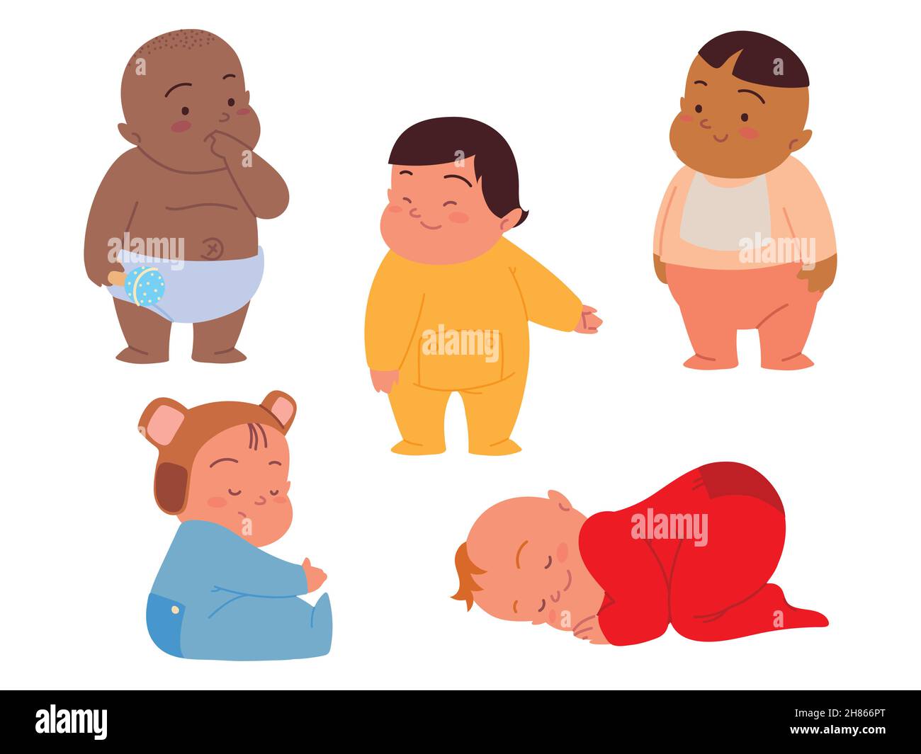 set cute baby Stock Vector Image & Art - Alamy