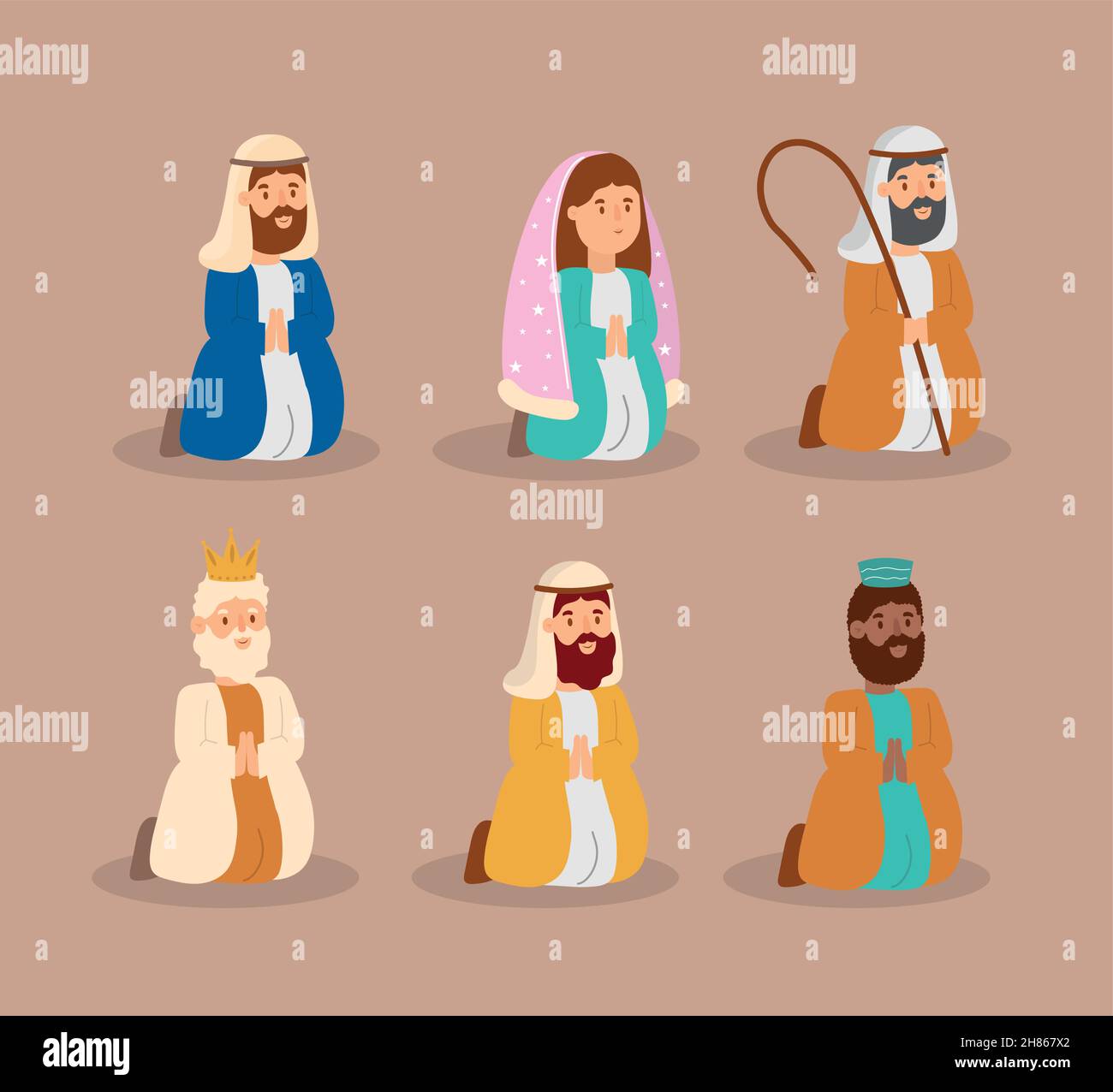 set, cartoon manger people Stock Vector Image & Art - Alamy