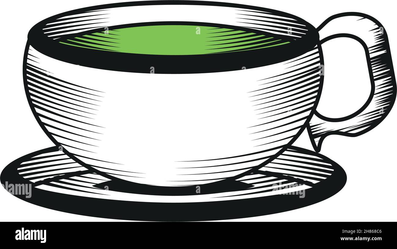 cup of matcha tea Stock Vector Image & Art - Alamy