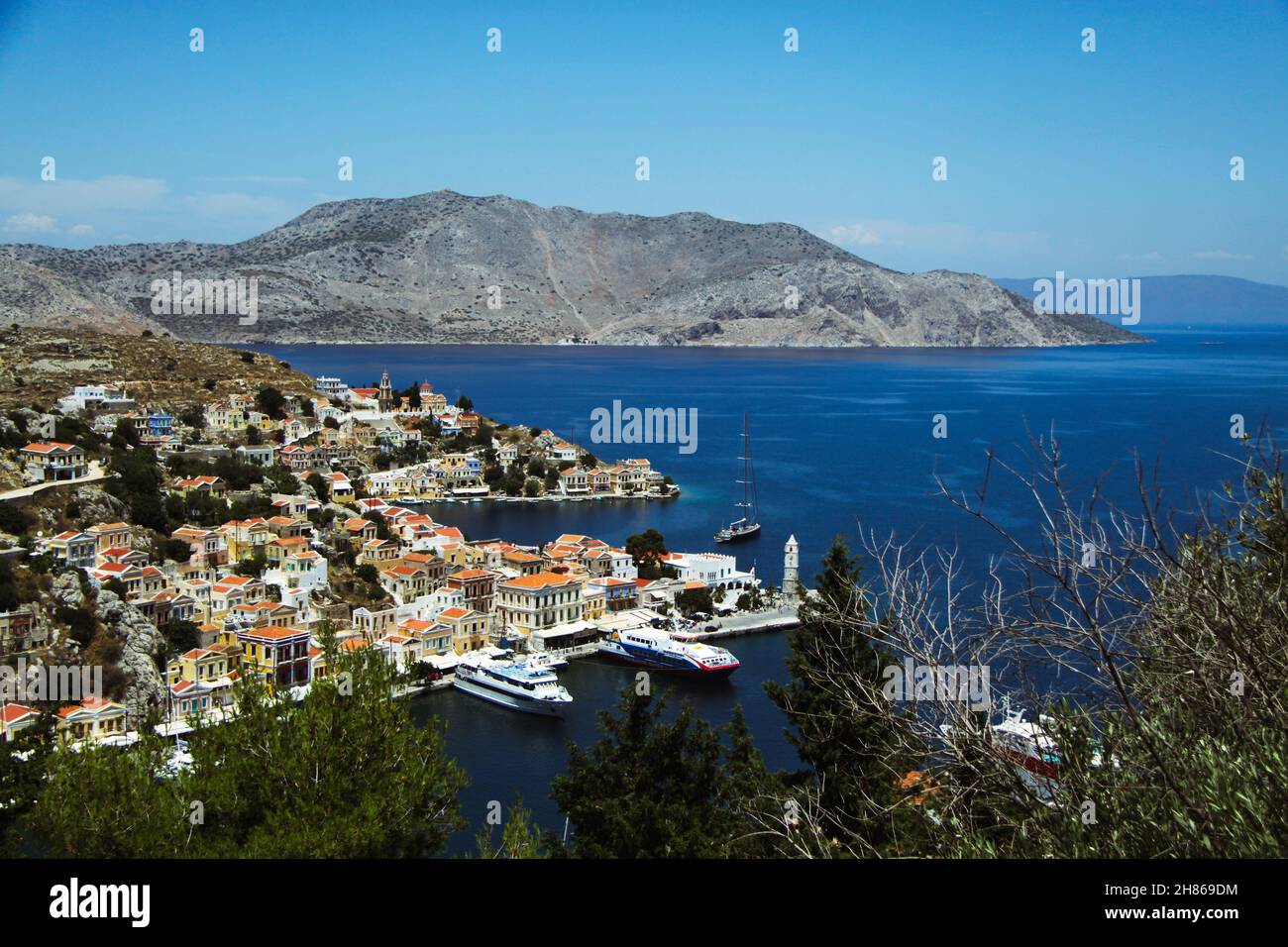 Panorama of Simi island in Greece. High quality photo Stock Photo - Alamy