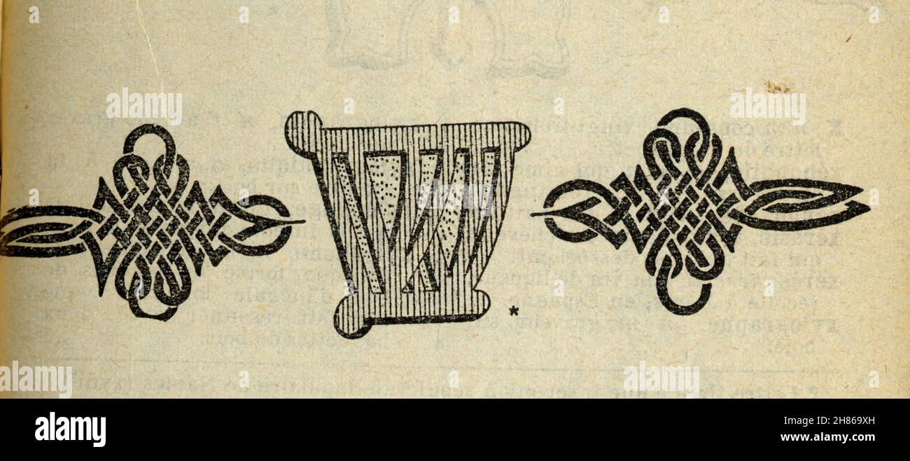 ancienne lettre calligraphiée w Stock Photo - Alamy
