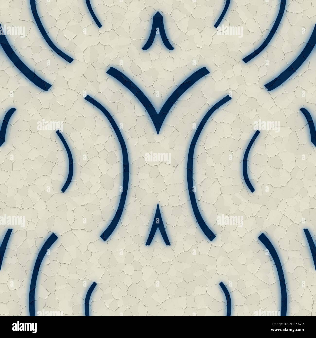 Seamless blue and white ceramic tile ornate damask pattern for surface ...