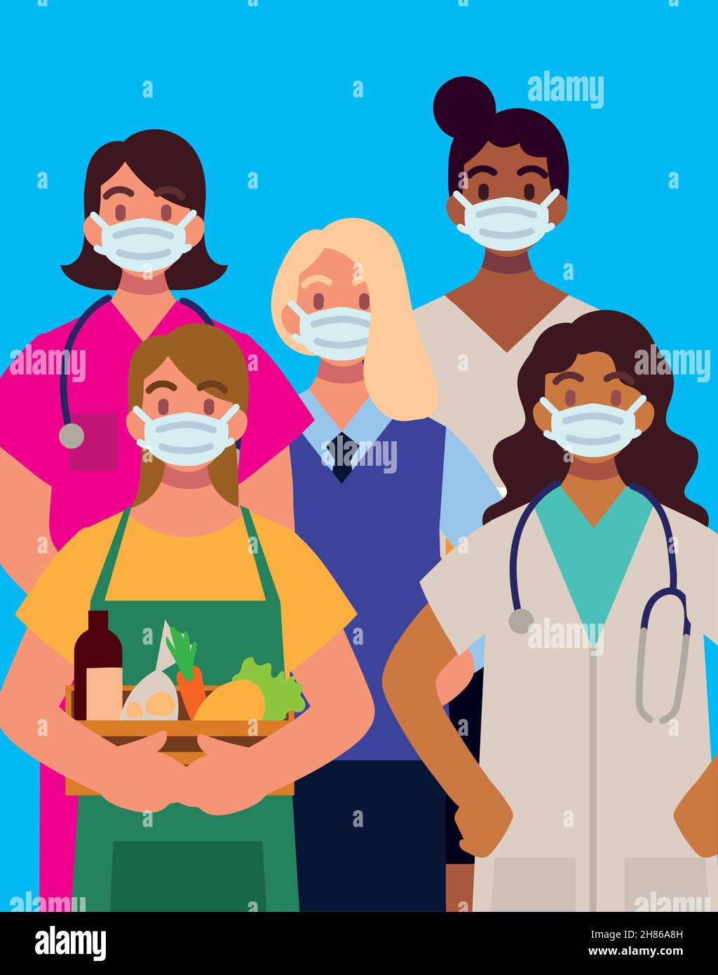 portrait women different professions Stock Vector Image & Art - Alamy
