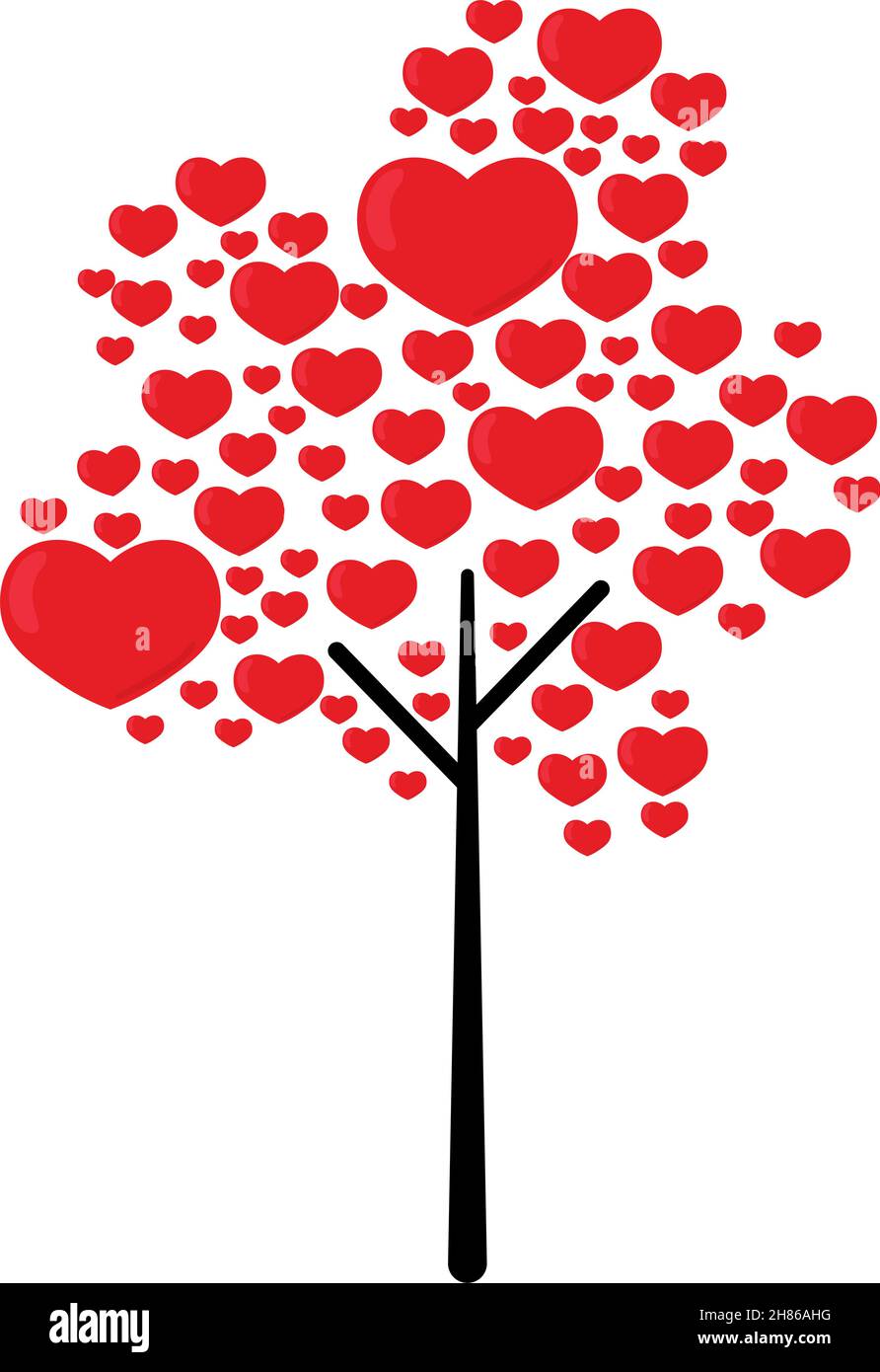 love heart tree Stock Vector Image & Art - Alamy