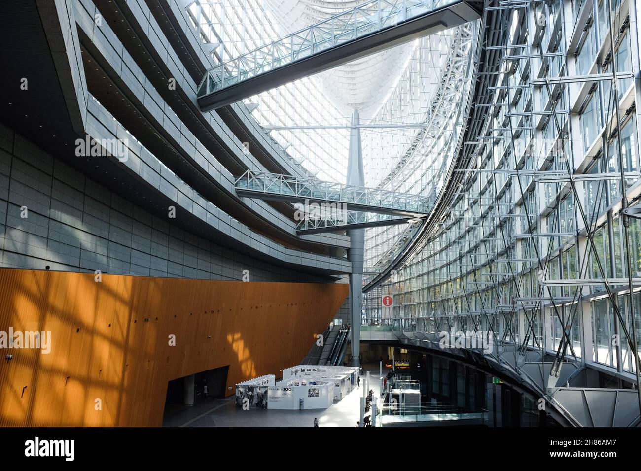The interior of the Tokyo International Forum building in Japan Stock ...