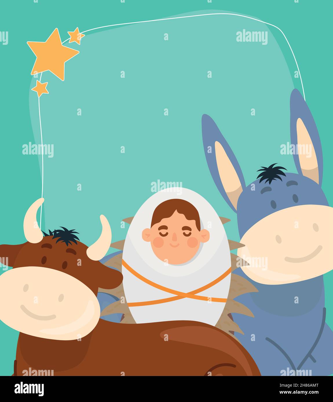 baby jesus and animals Stock Vector Image & Art - Alamy