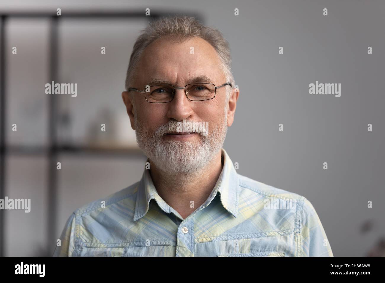 Aged man grey hair beard hi-res stock photography and images - Alamy