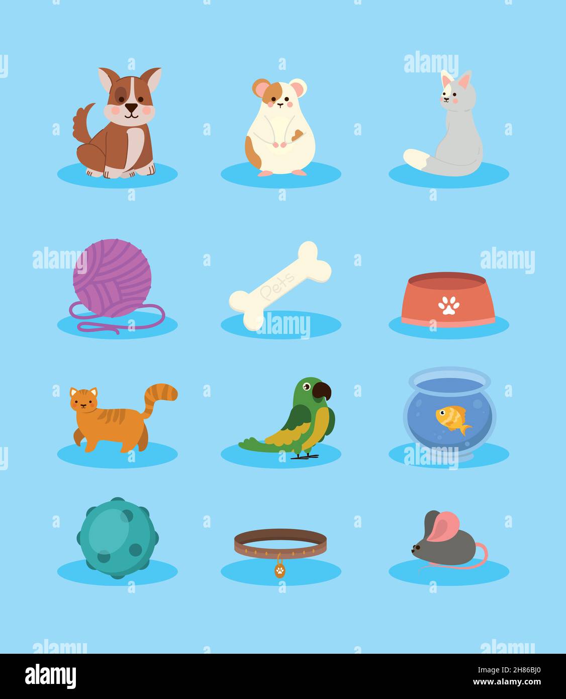 set of pets Stock Vector Image & Art - Alamy