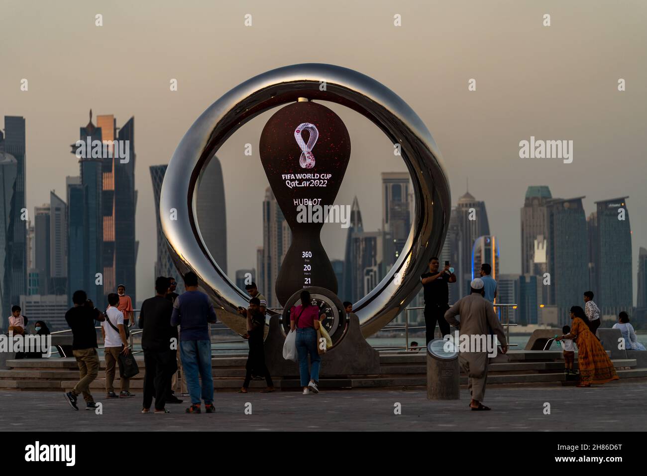2022 Fifa World Cup Countdown Clock On Dohas Corniche November 25