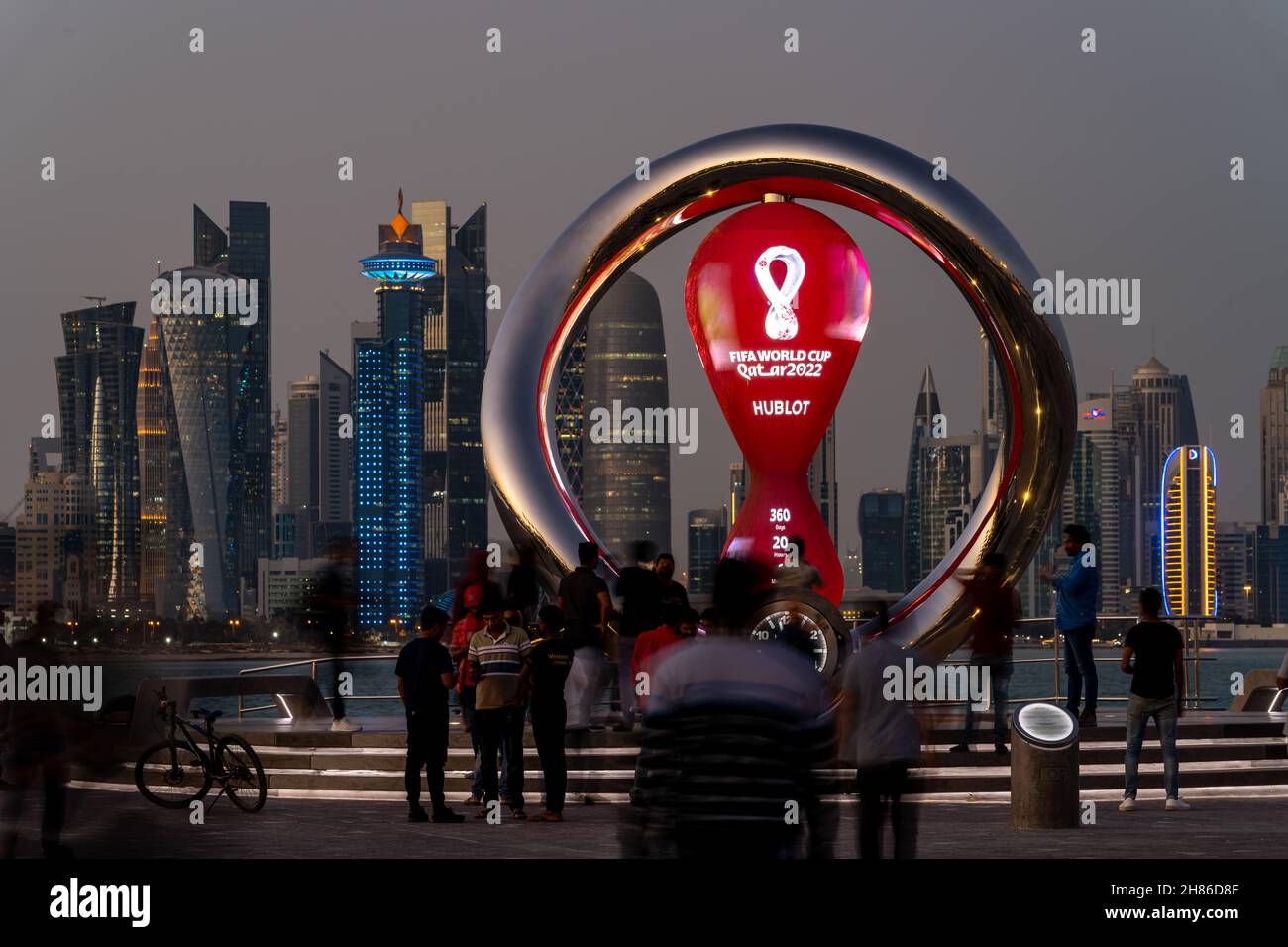 2022 Fifa World Cup Countdown Clock On Dohas Corniche November 25
