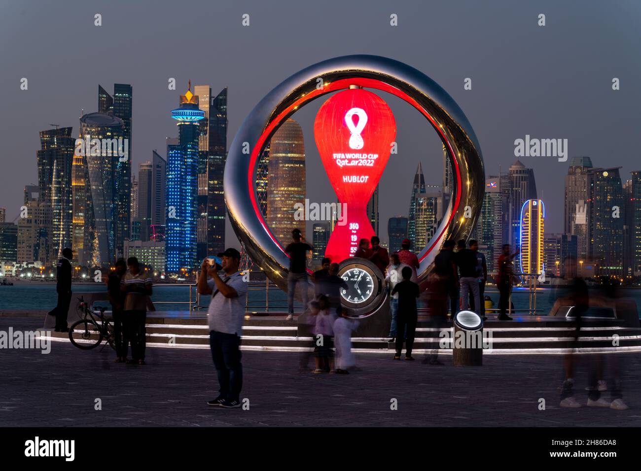 2022 Fifa World Cup Countdown Clock On Dohas Corniche November 25