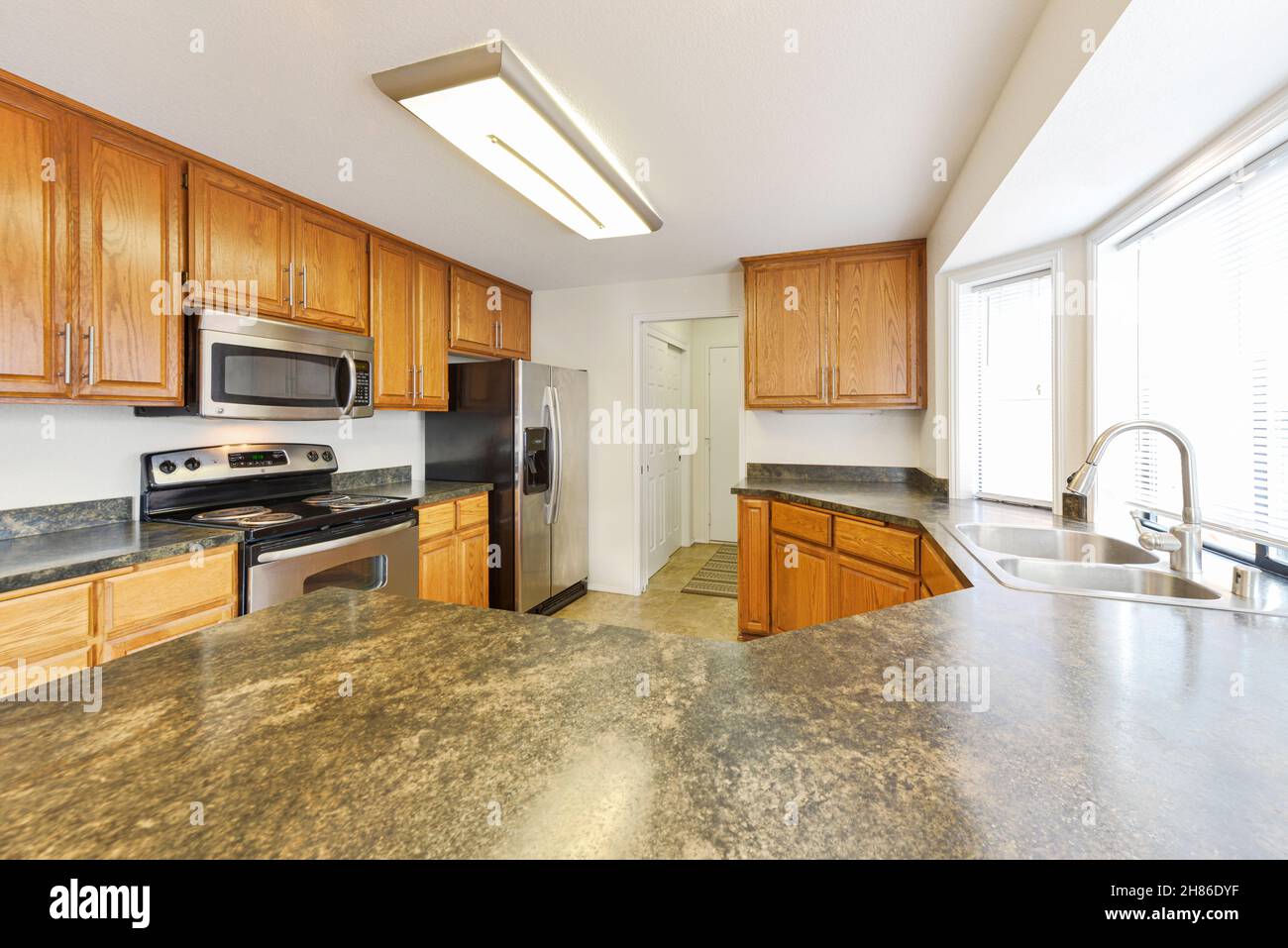 Modern residential kitchen interior Stock Photo - Alamy