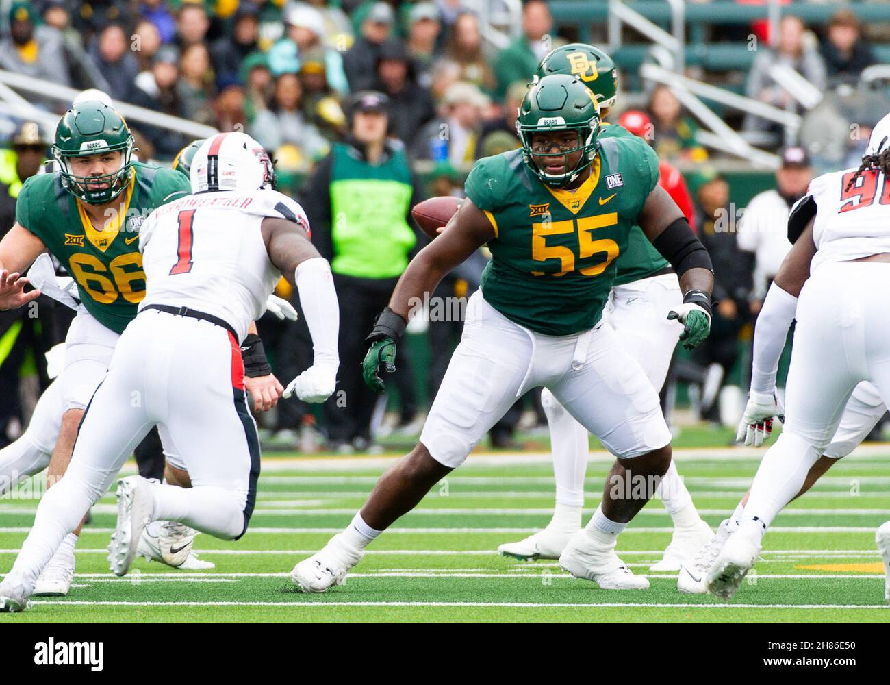 November 27 2021: Baylor Bears offensive lineman Xavier Newman-Johnson ...