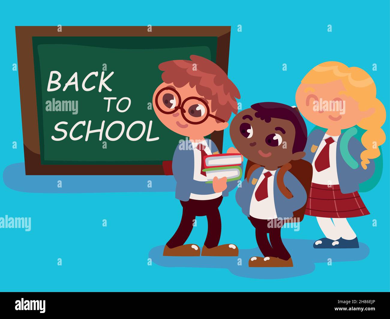 Students learn together school Stock Vector Images - Alamy