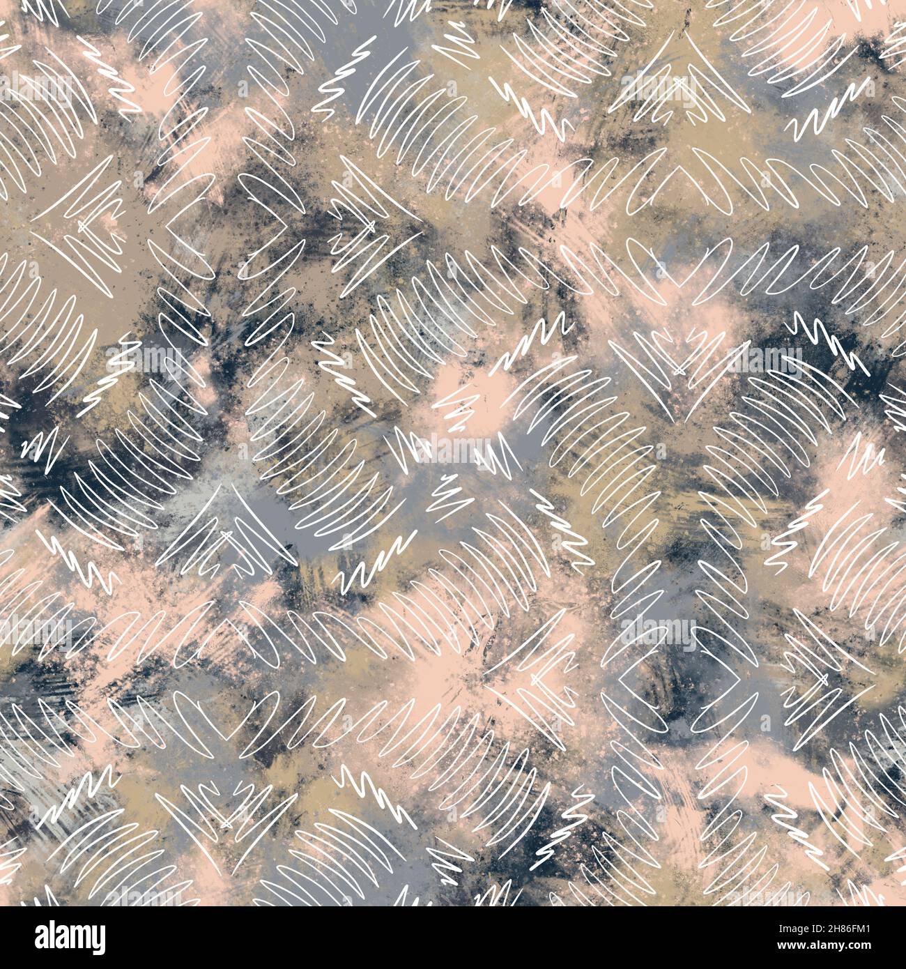 Seamless neutral and white grungy classic abstract surface pattern ...