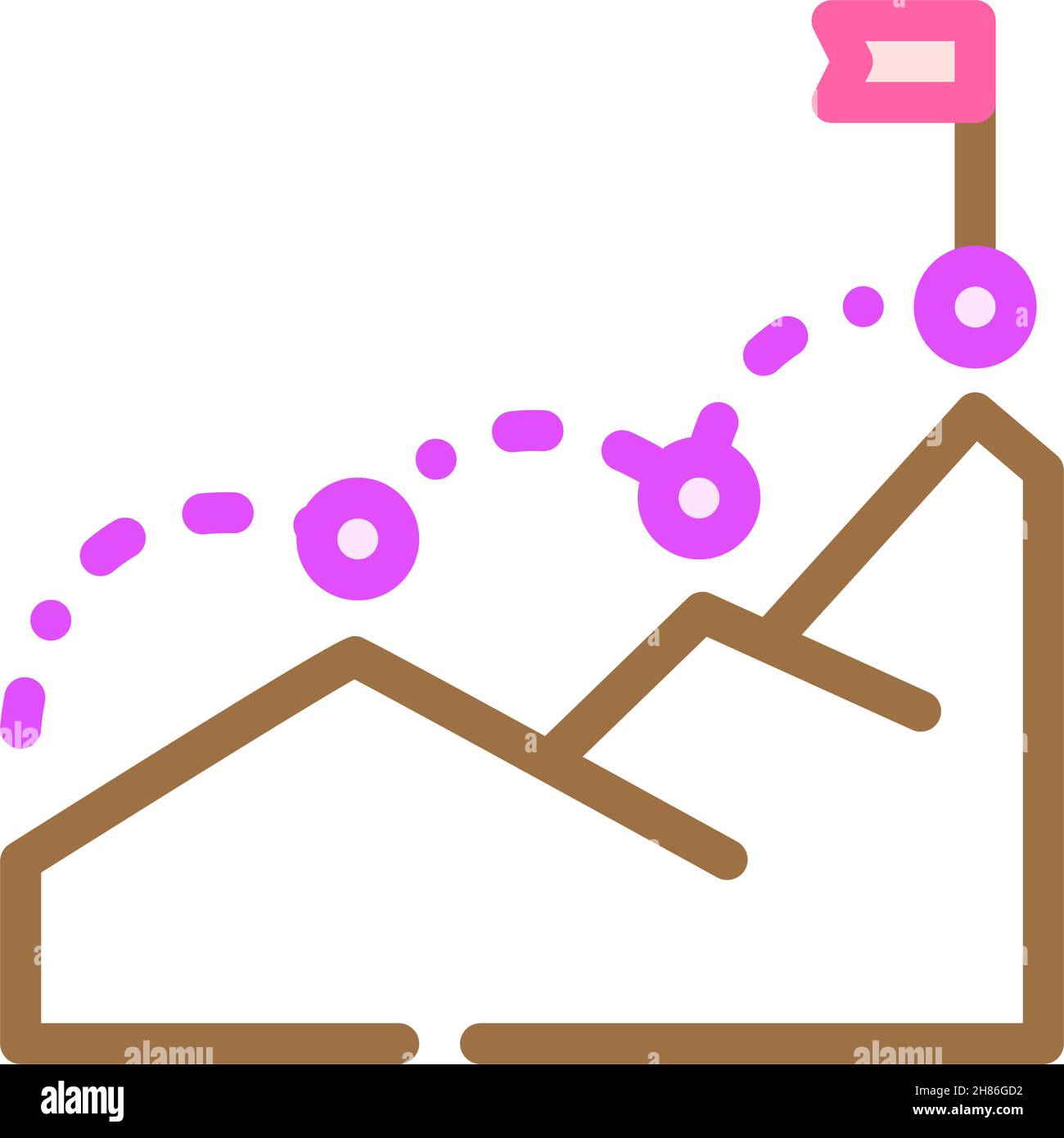 success goal achievement color icon vector illustration Stock Vector ...