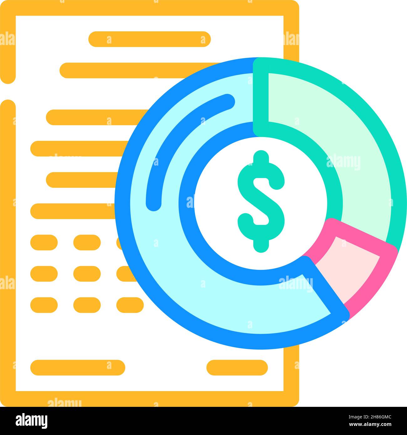 diagram money color icon vector illustration Stock Vector Image & Art ...