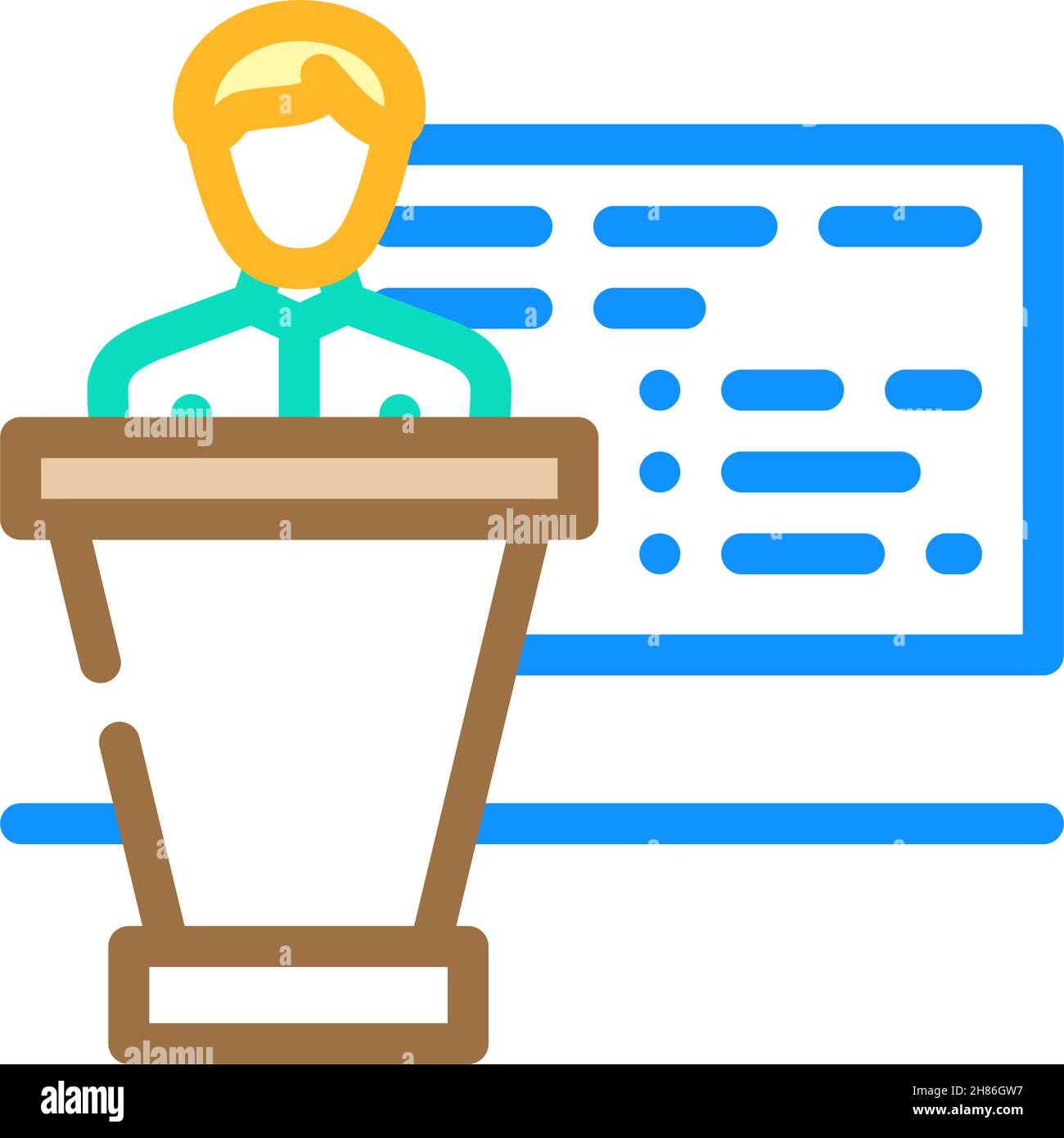 advisor business consultant color icon vector illustration Stock Vector ...