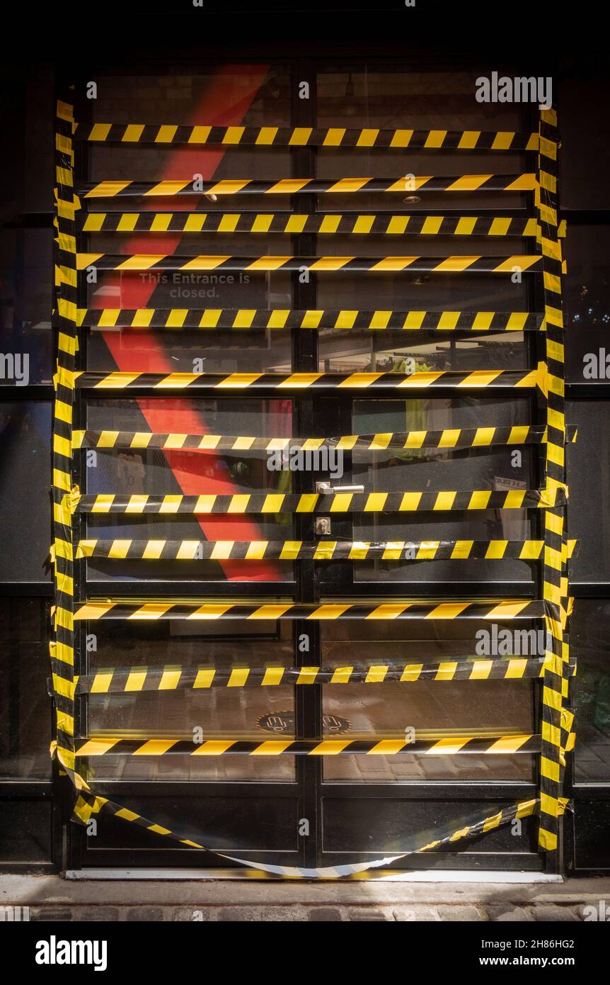 Criss cross tape hi-res stock photography and images - Alamy