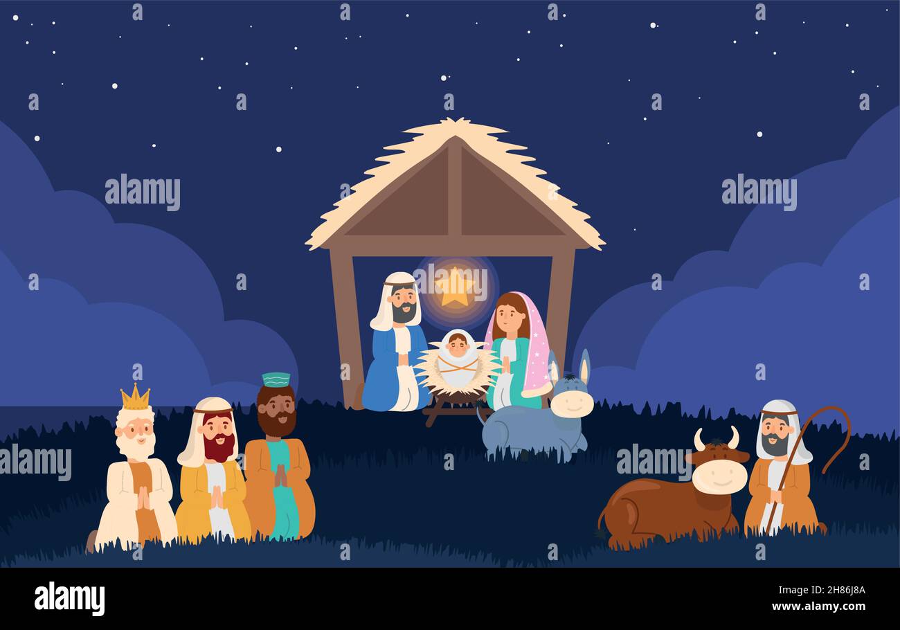 manger characters cartoon Stock Vector Image & Art - Alamy