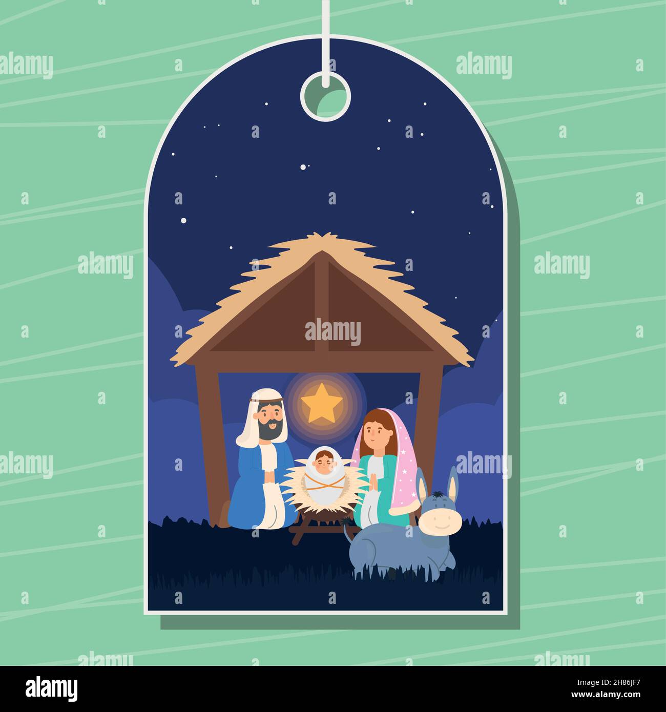 Mary and baby jesus messiah manger Stock Vector Images - Alamy