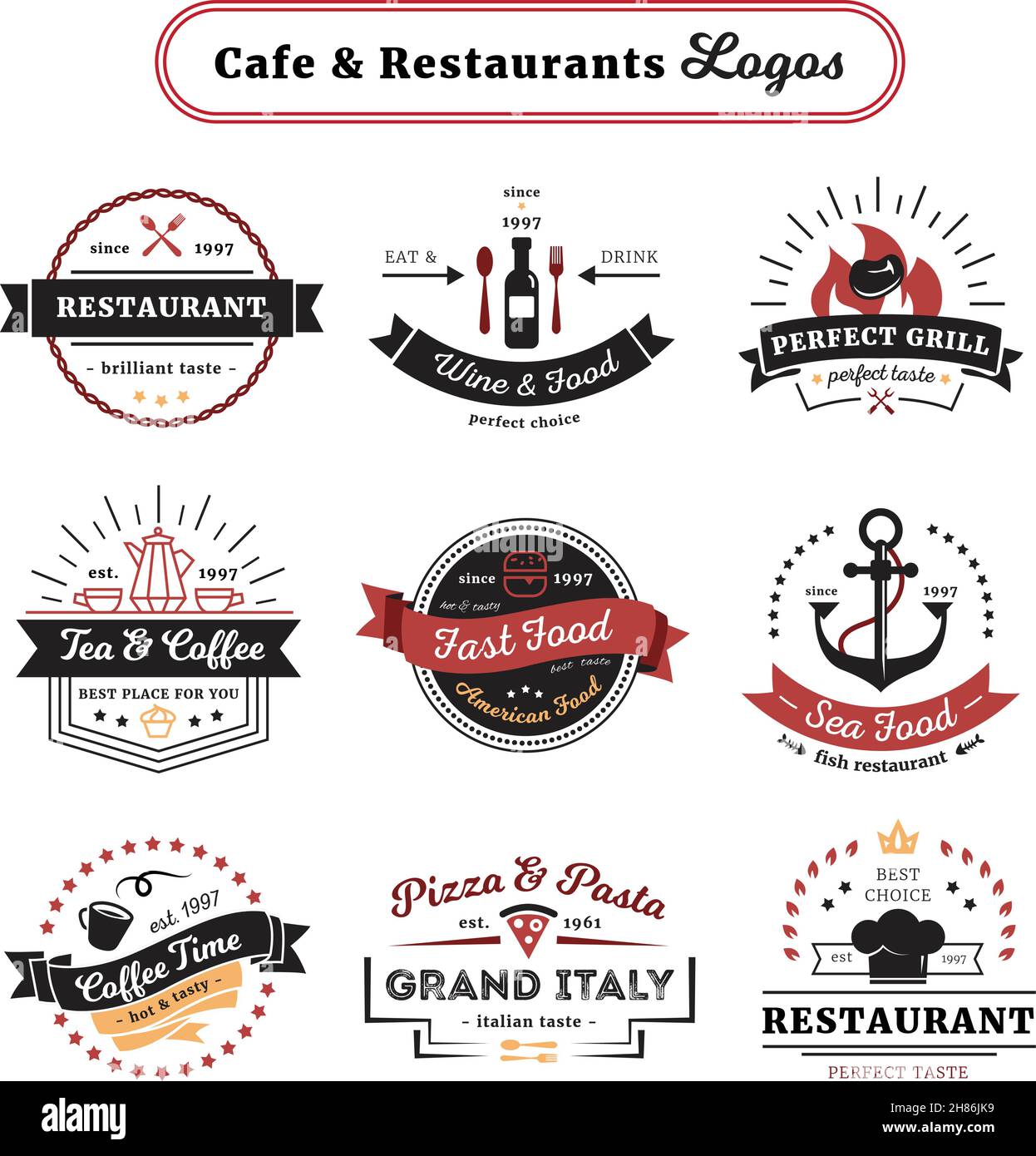 American Food Establishment Logos