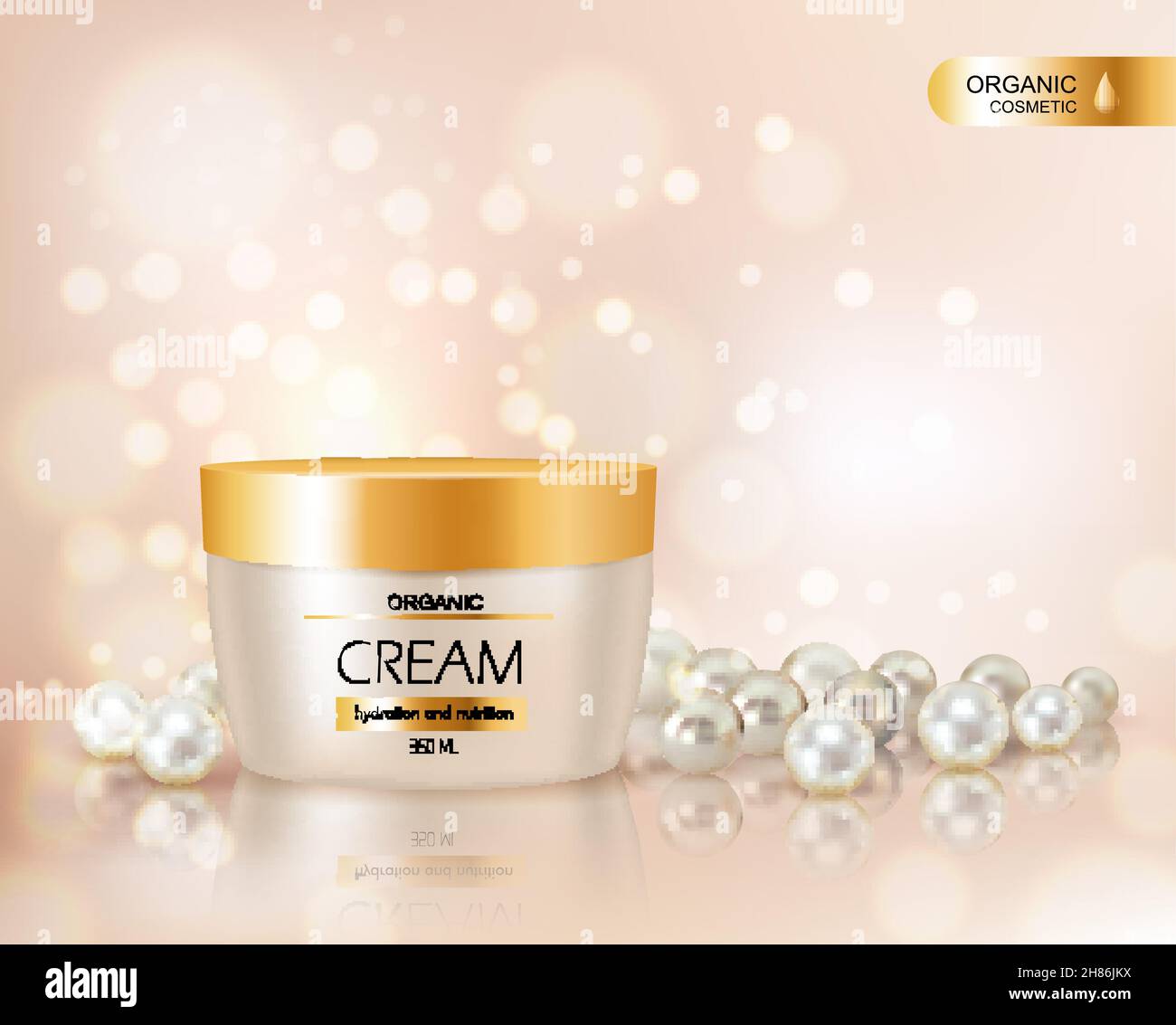 Beautiful realistic vector illustration for advertisement of organic ...