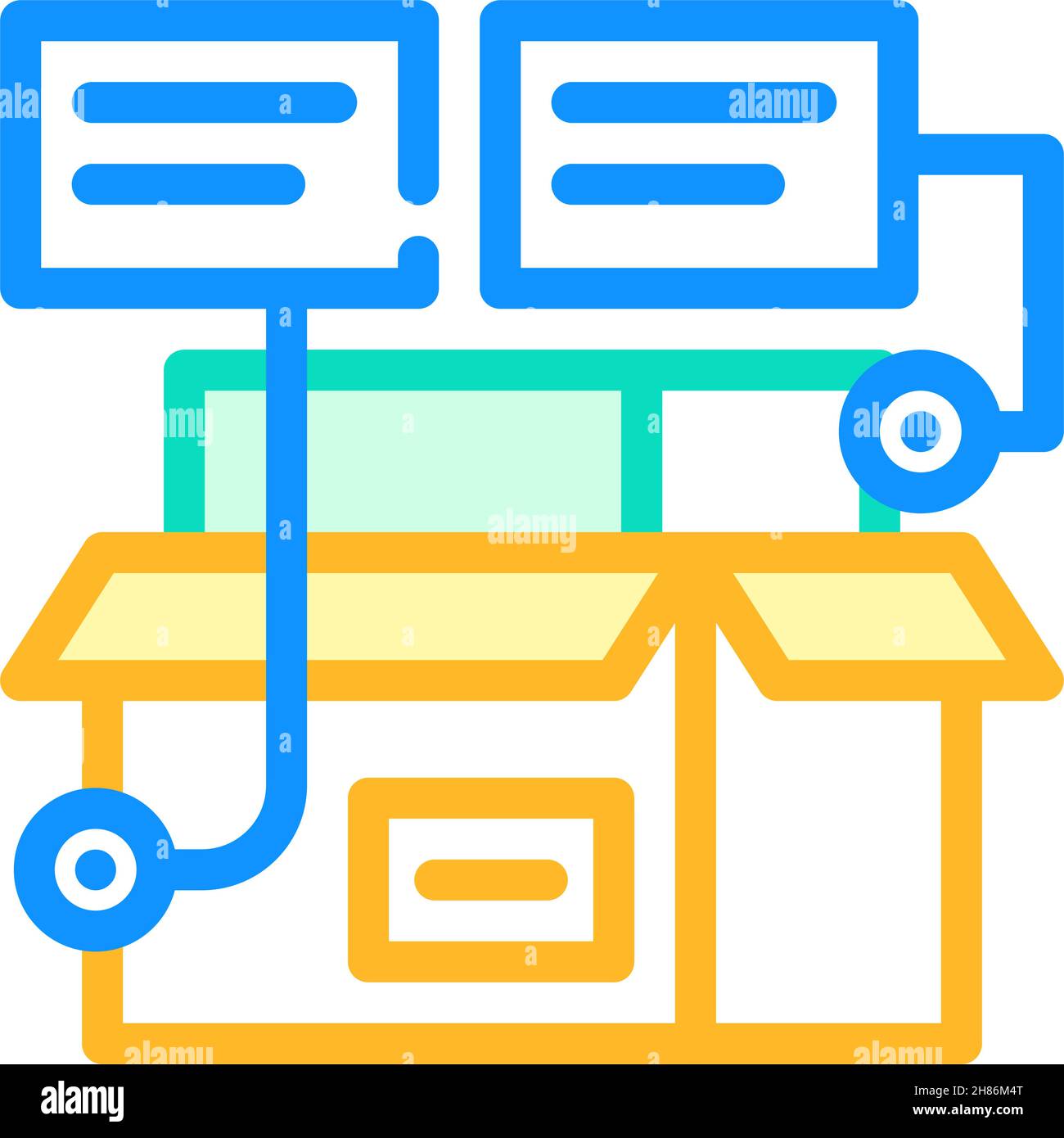 product business management color icon vector illustration Stock Vector ...