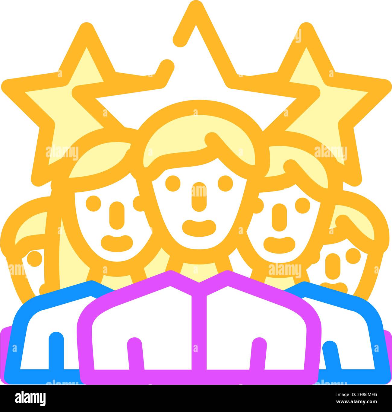 committee business management color icon vector illustration Stock ...