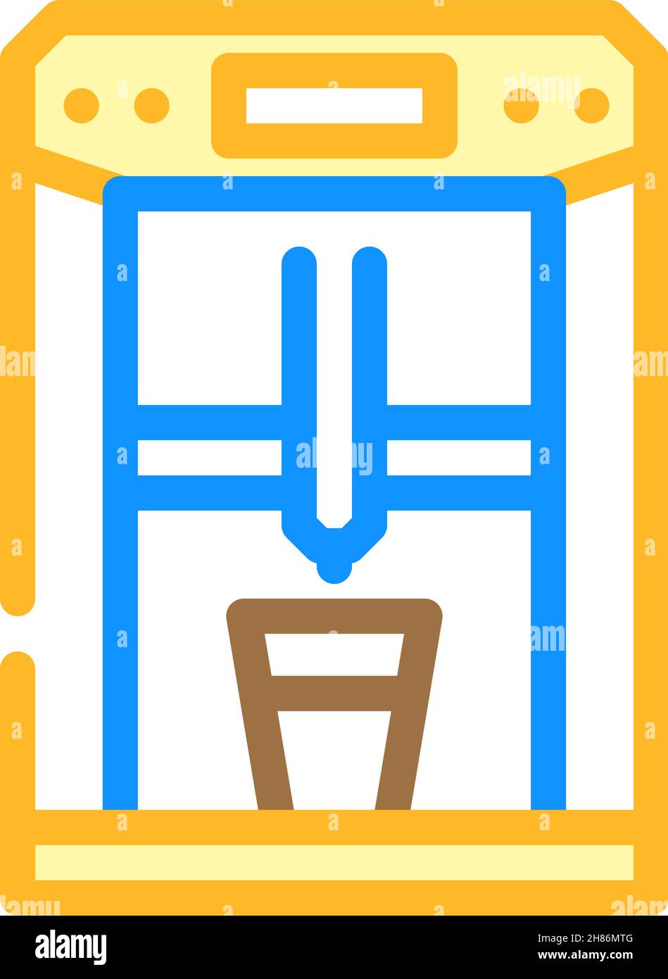 drip filtration coffee machine equipment color icon vector illustration ...