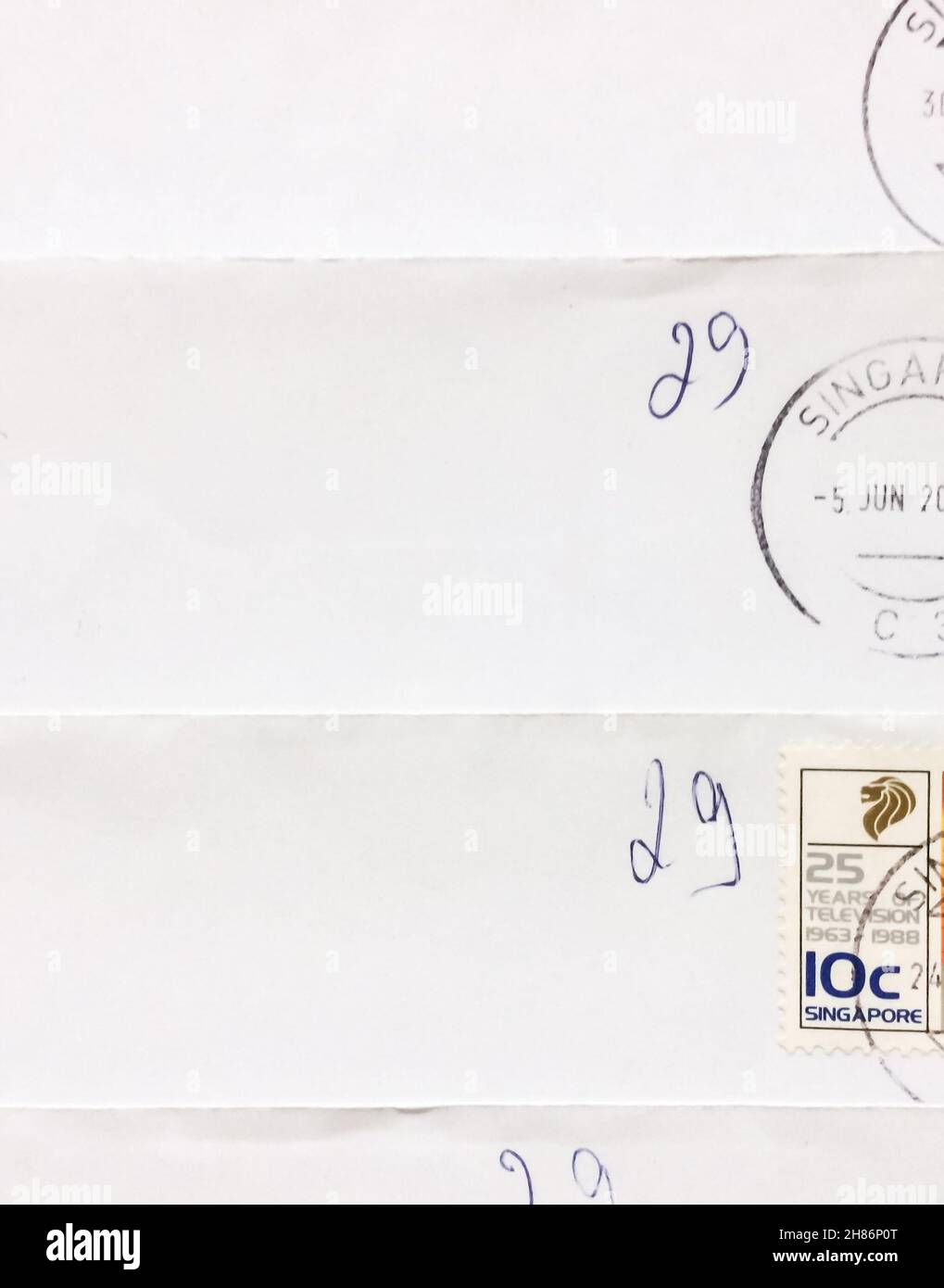 Postmark from singapore hi-res stock photography and images - Alamy