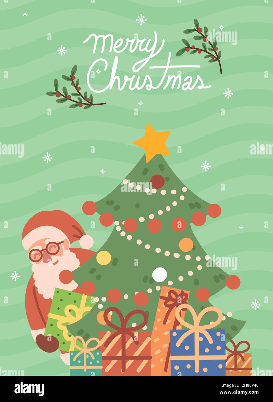 christmas santa card Stock Vector Image & Art - Alamy