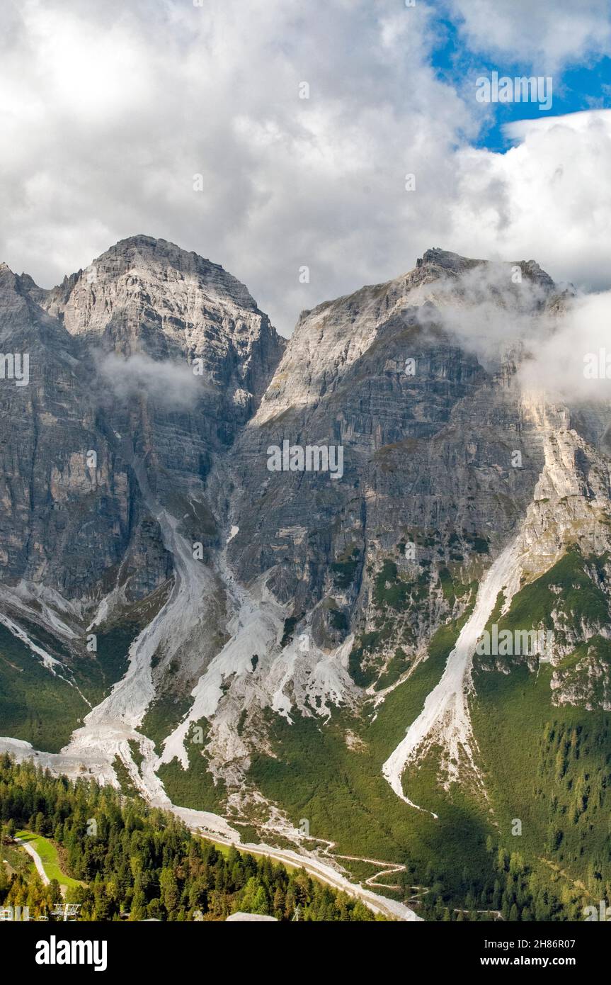 Alpine Landscape. Photographed at the Schlick 2000 ski centre, Stubai ...