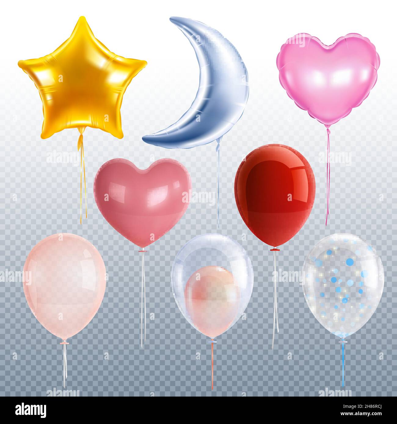Realistic balloons vector vectors hi-res stock photography and images ...