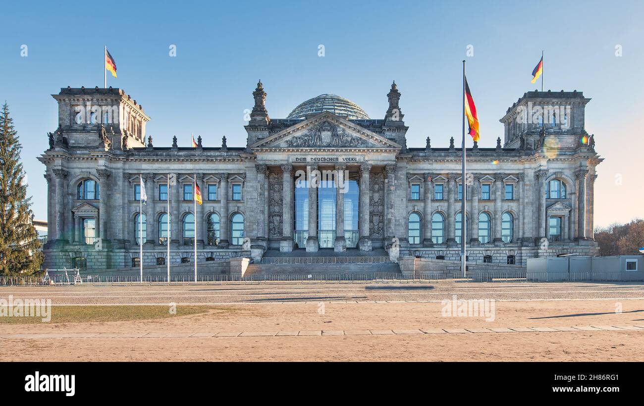 Reichstag building in Berlin. Building of the German Bundestag ...