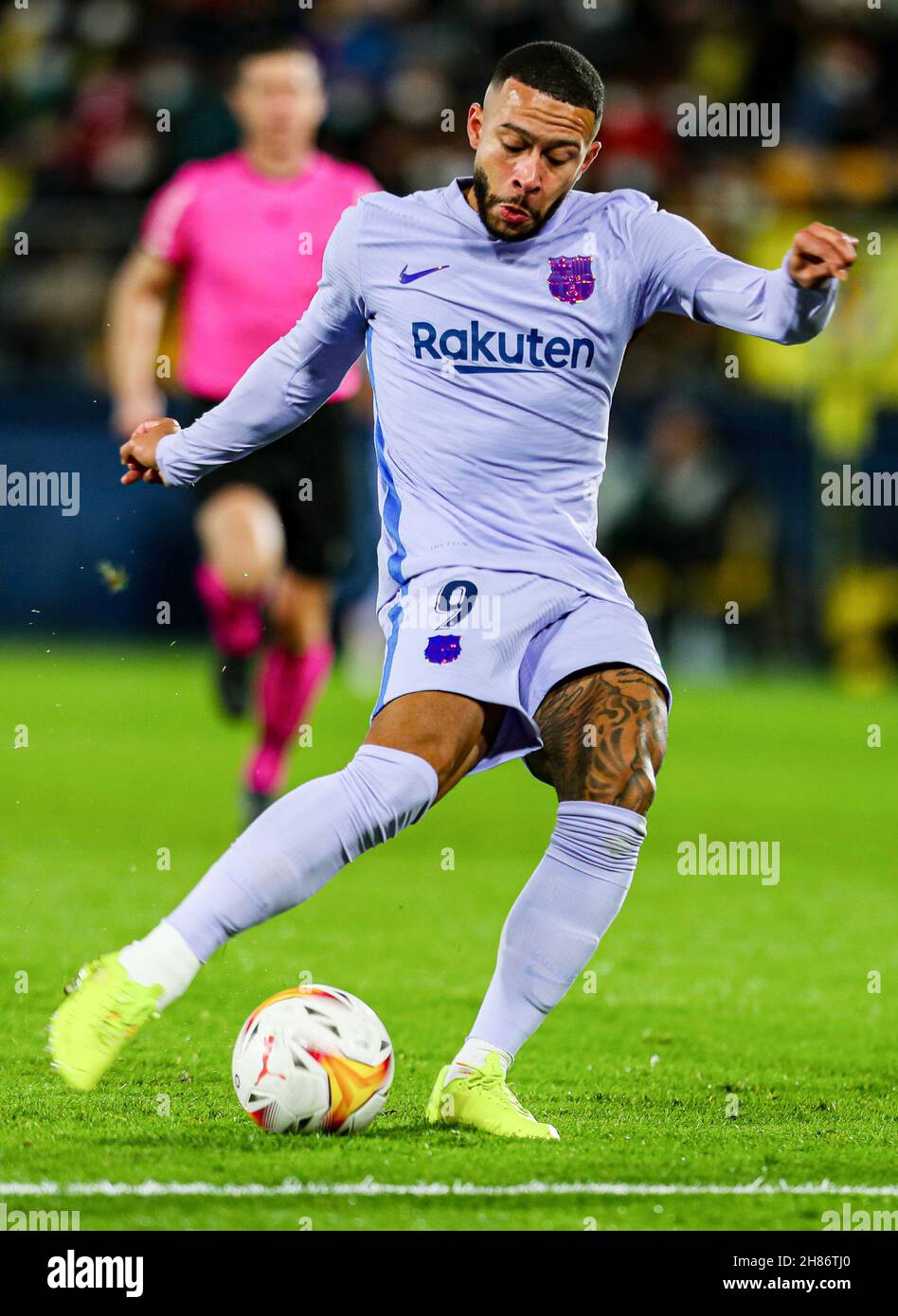 Memphis Depay of FC Barcelona during the Spanish championship La Liga ...