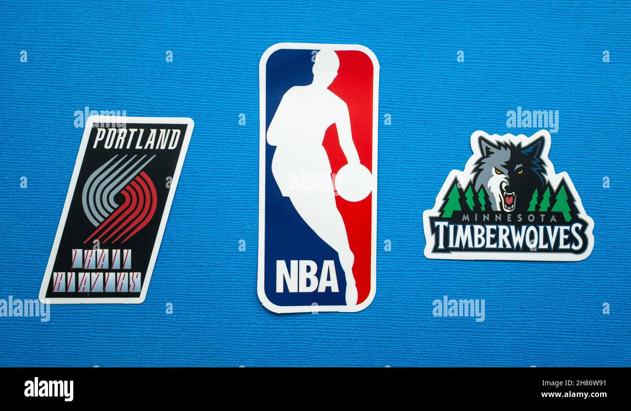 Portland trail blazers logo hi-res stock photography and images - Alamy